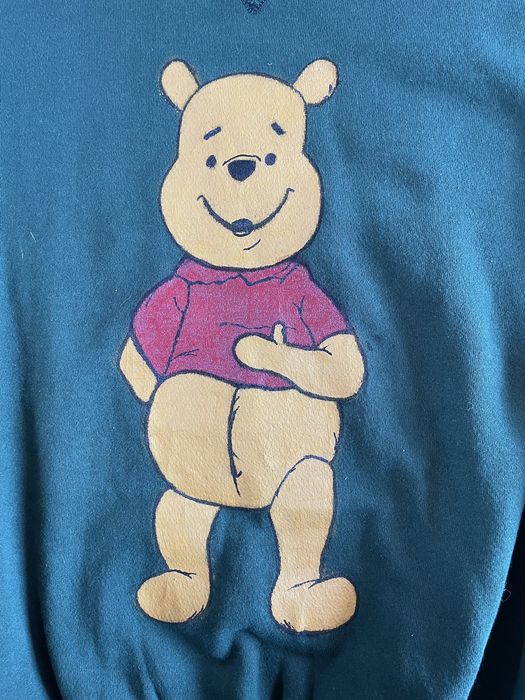 Vintage Vintage 90s Winnie the Pooh Green Disney Bootleg Crewneck | Grailed