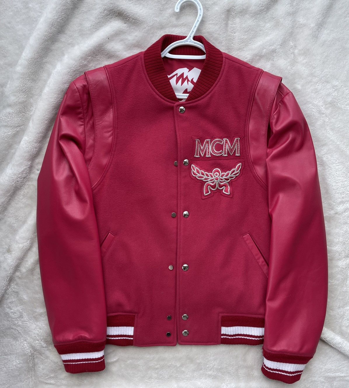 MCM MCM Red Varsity Jacket | Grailed