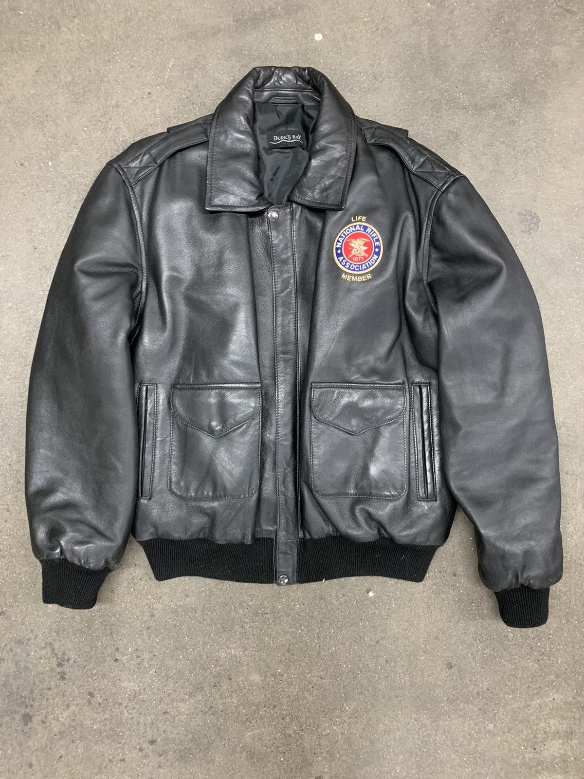 Leather Jacket × Vintage Vintage National Rifle Association Leather G2 ...