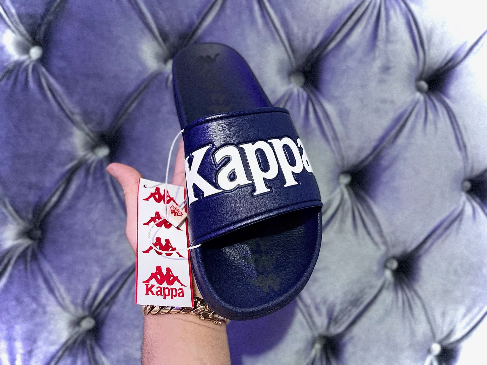 Kappa KAPPA NAVY SLIDE VIBES | Grailed