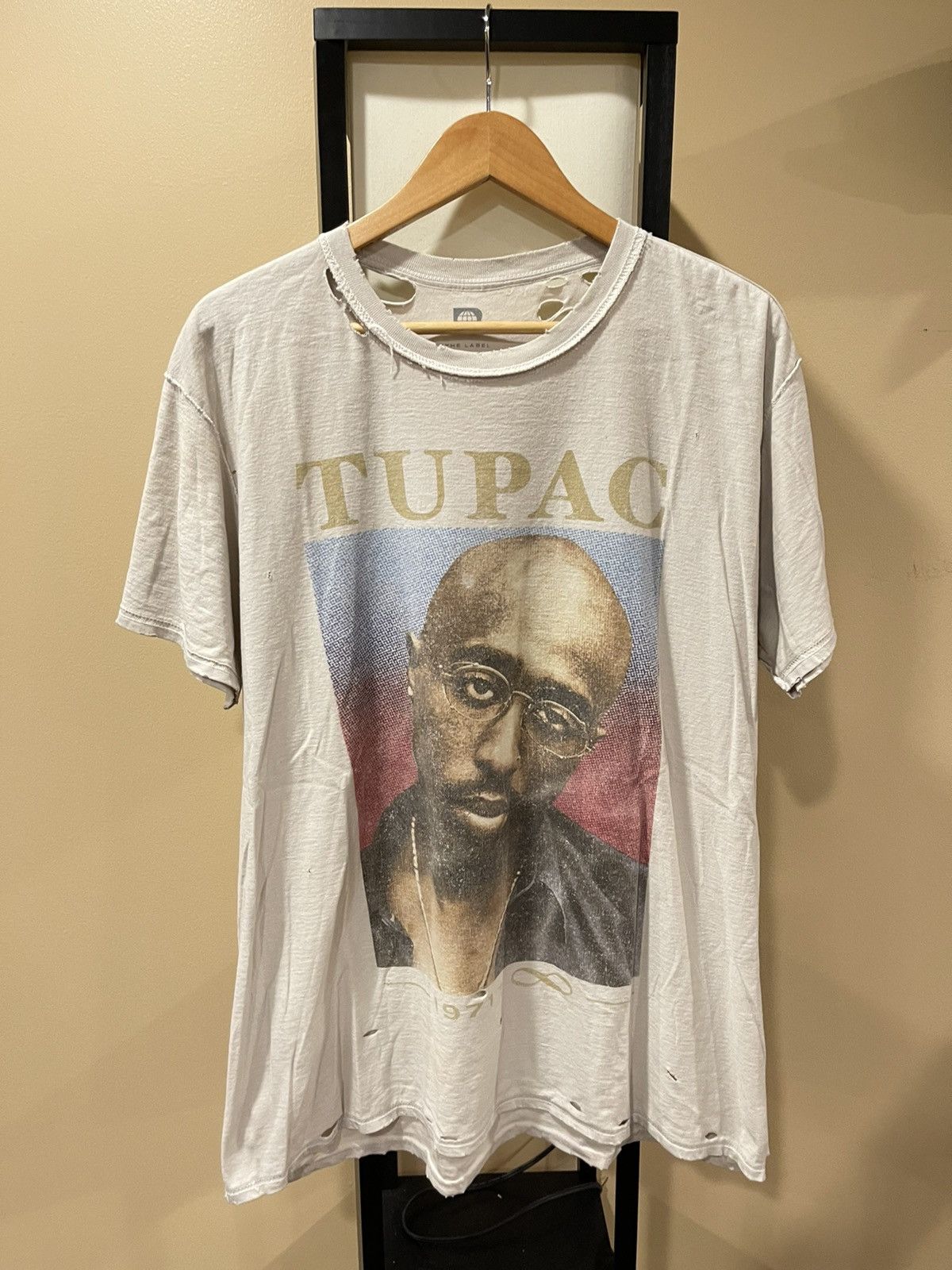 Band Tees Bravado the Label Tupac Vintage Ditress Tee | Grailed