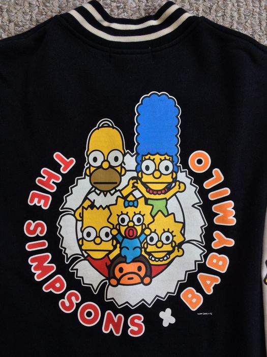 Bape F/W 2013 Bape Baby Milo x The Simpsons Varsity Jacket | Grailed