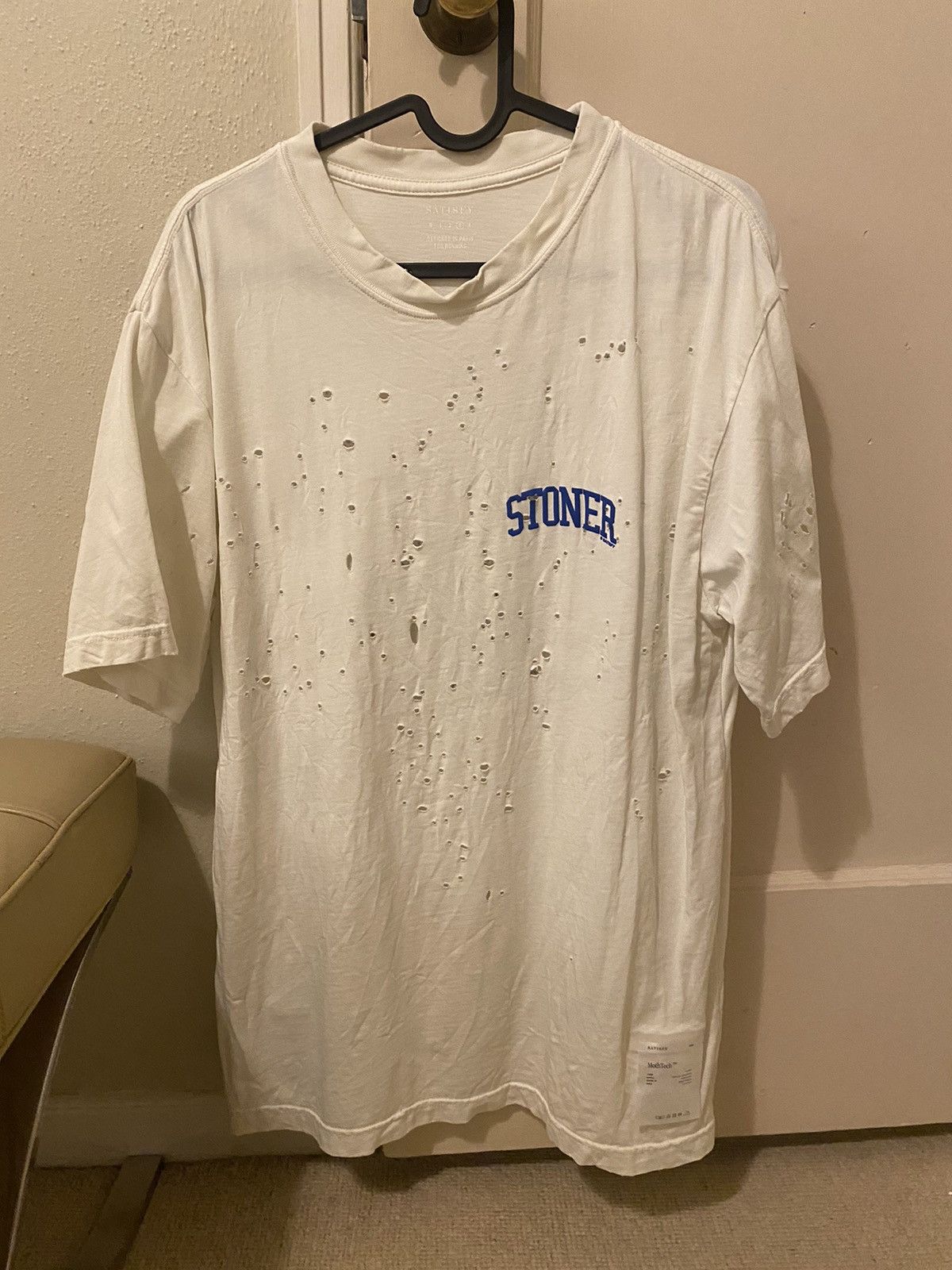Satisfy Satisfy White Stoner MothTech T-Shirt | Grailed