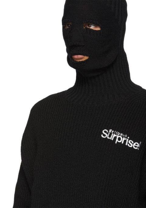 Doublet Doublet Black Surprise Ski Mask Disguise Turtleneck Sweater ...