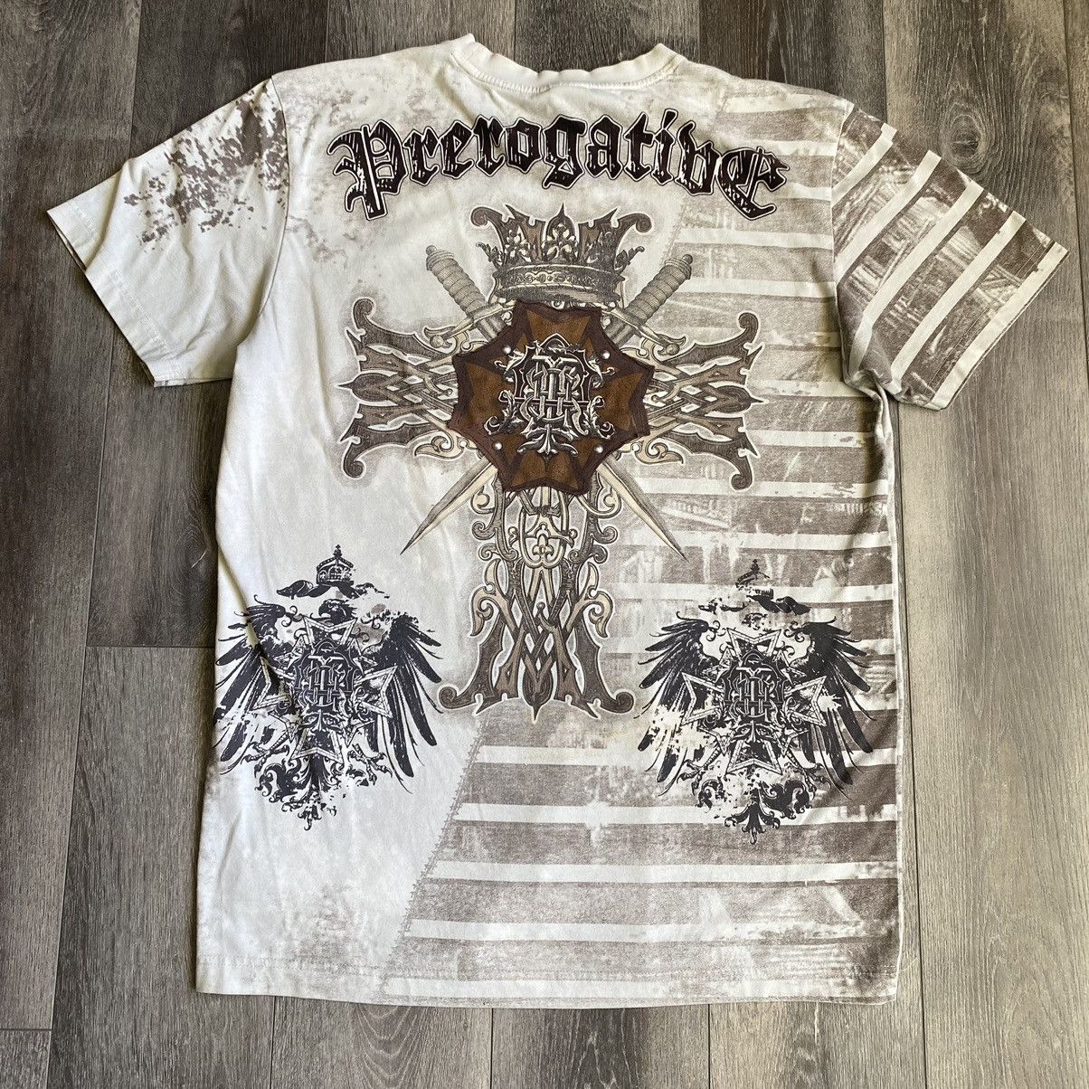 Vintage Vintage 2000s Raw State Redemption Big Cross Logo Tee Shirt ...