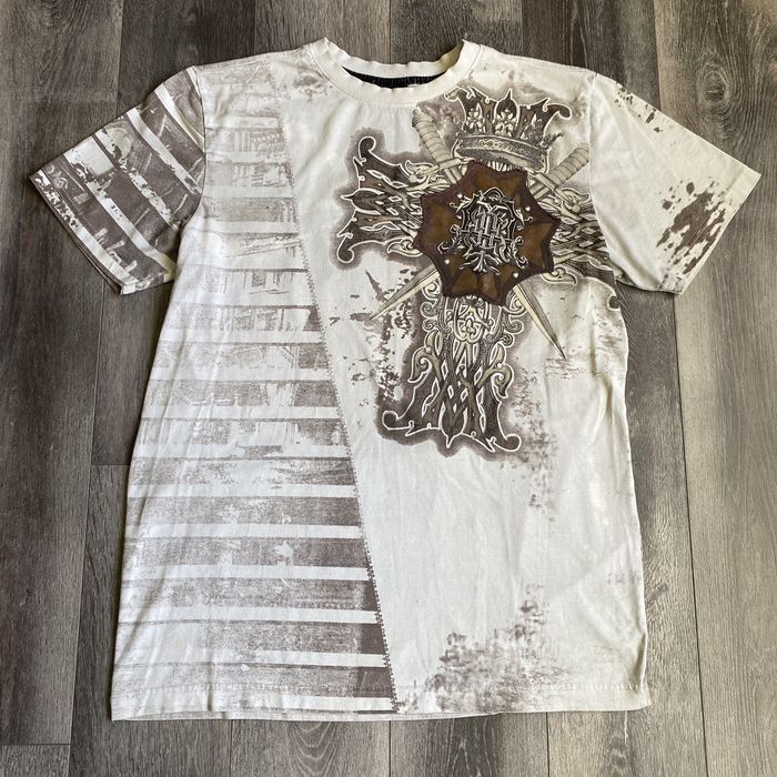Vintage Vintage 2000s Raw State Redemption Big Cross Logo Tee Shirt ...