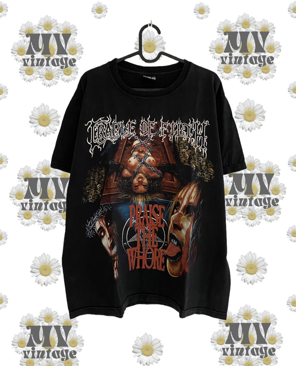 Band Tees × Vintage Cradle of Filth 90s Vintage Band Tour Rock Metal ...