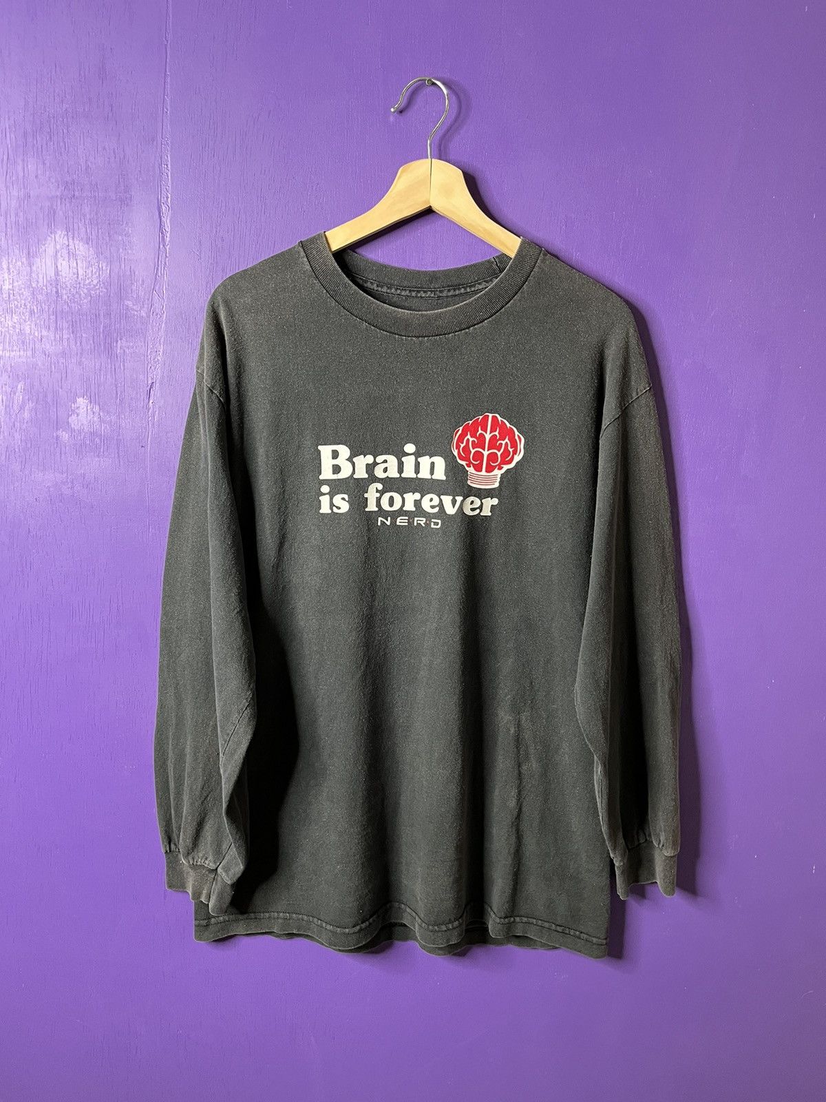 Streetwear × Vintage Vintage N.E.R.D brain is forever long-sleeve t-shirt | Grailed