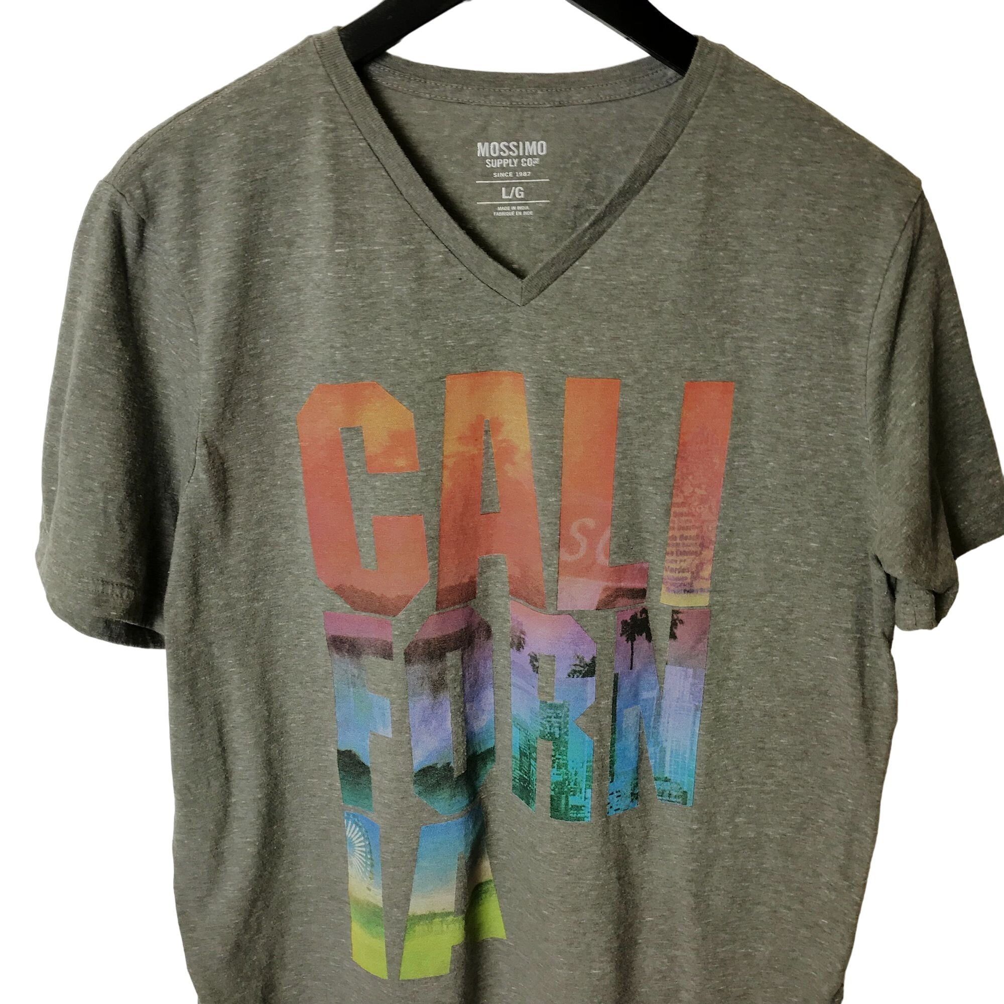 Mossimo Mossimo T Shirt Surf Graphic Tee Gray Large L V-Neck | Grailed