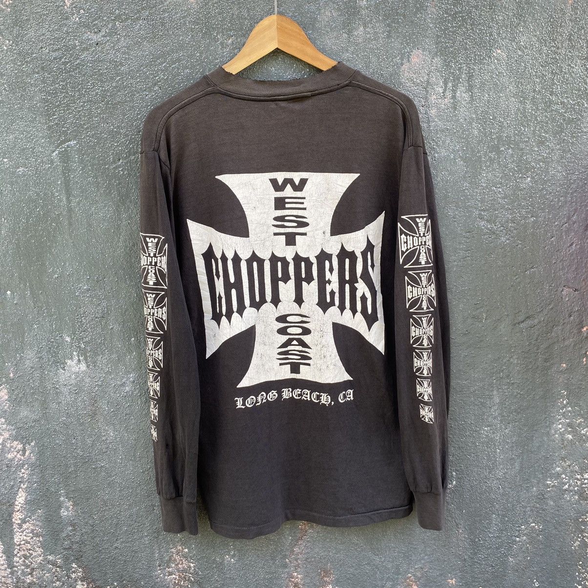 Choppers × Vintage VINTAGE 90s Thrashed West Coast Choppers Shirt *RARE ...