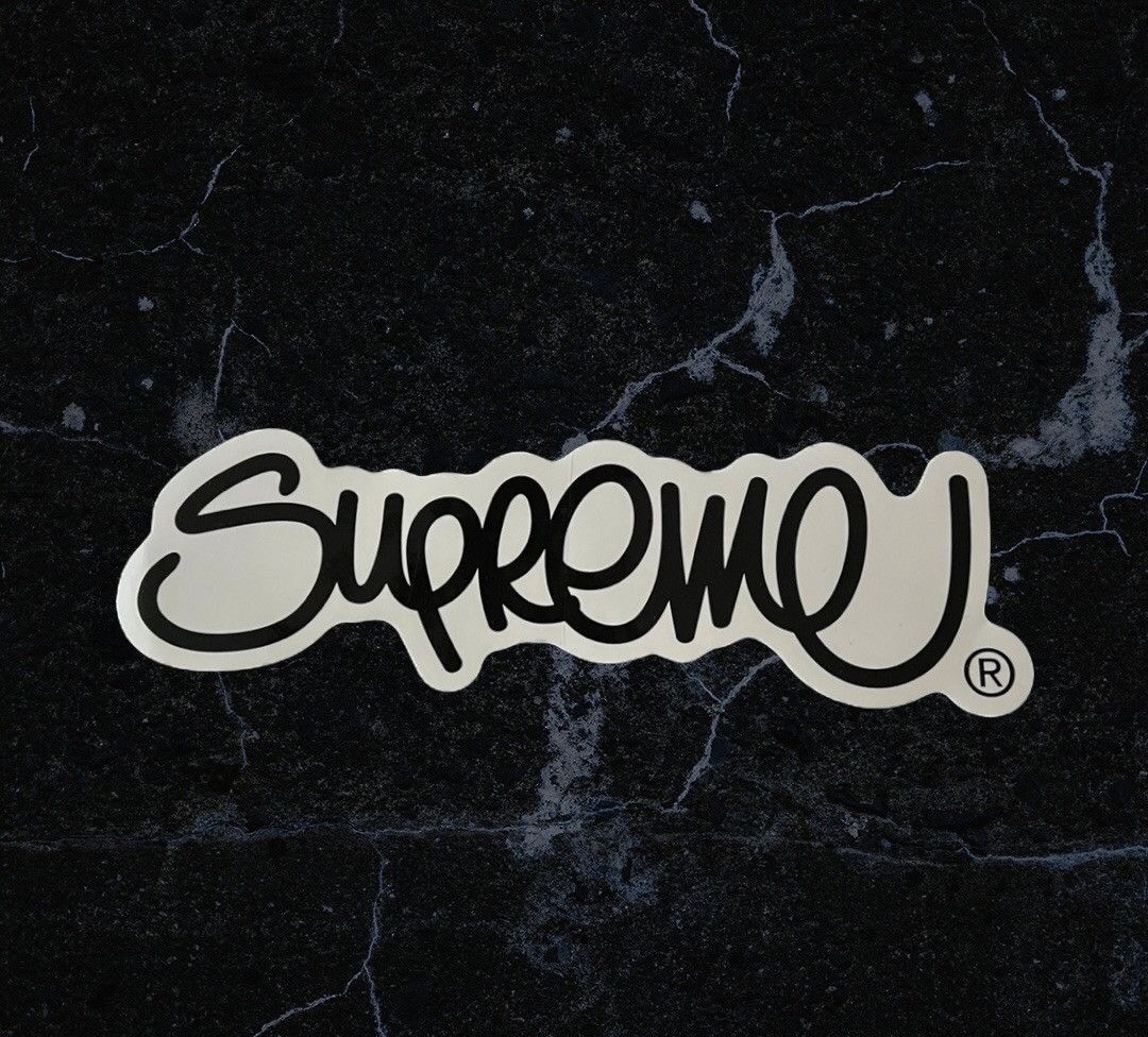 Supreme Large Supreme handstyle sticker | Grailed