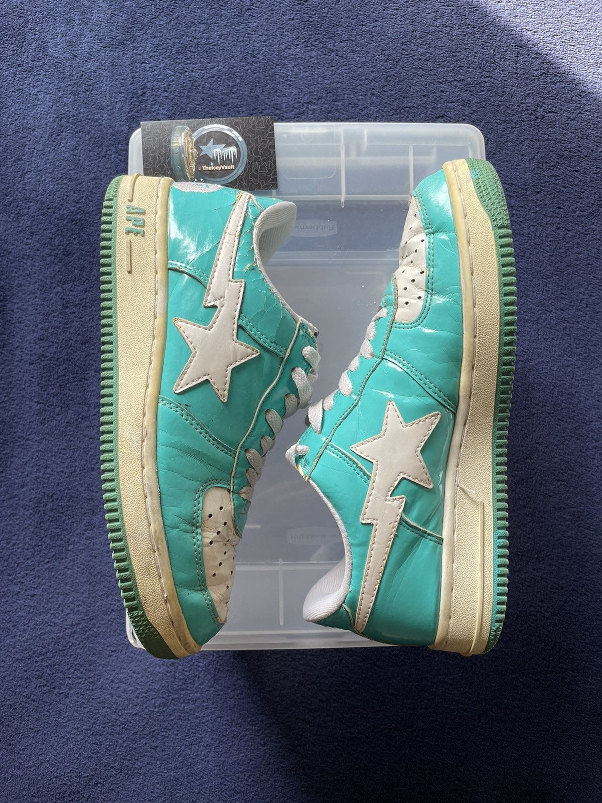 Bape Bape Tiffany Blue NYC Bapestas | Grailed