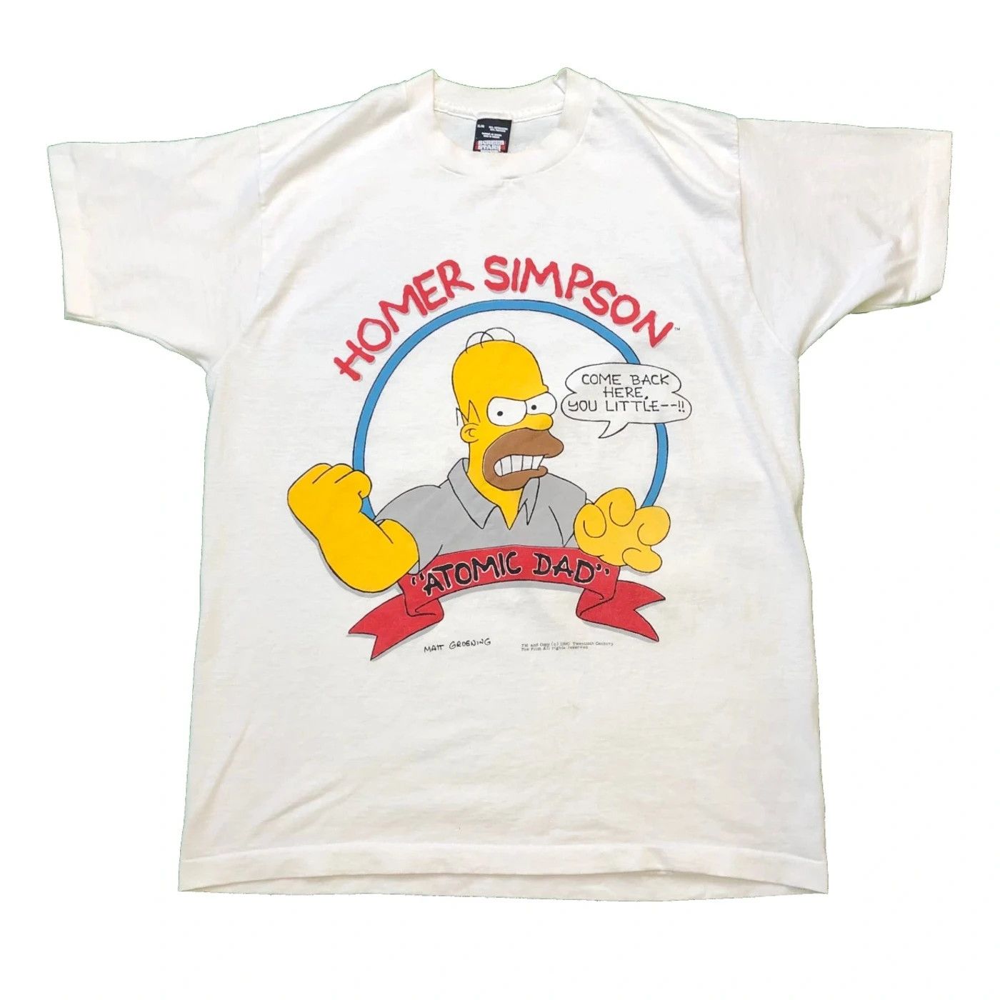 Vintage Vintage 1990 The Simpsons Homer Simpson Atomic Dad Tee | Grailed