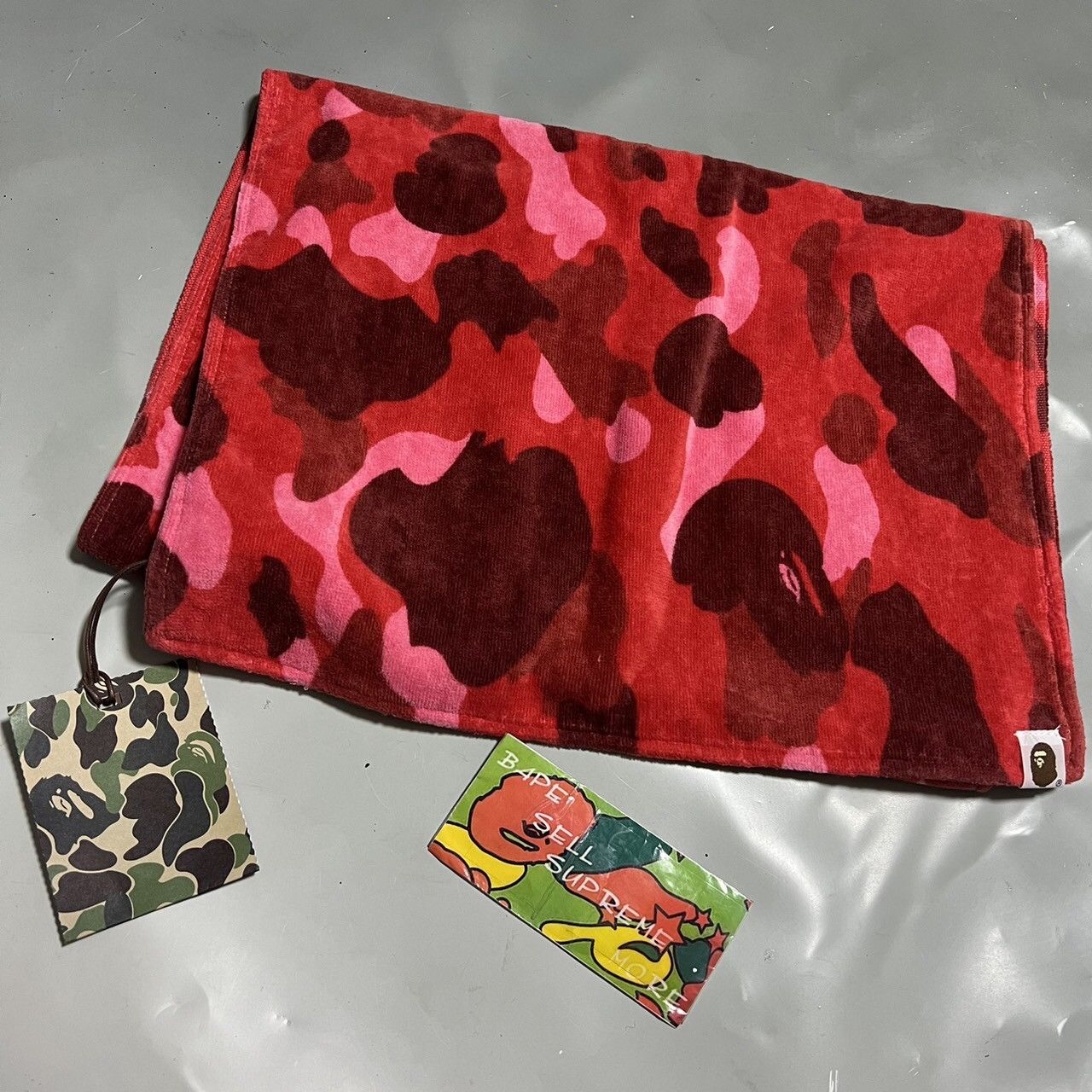 Bape BAPE Red camo towel | Grailed