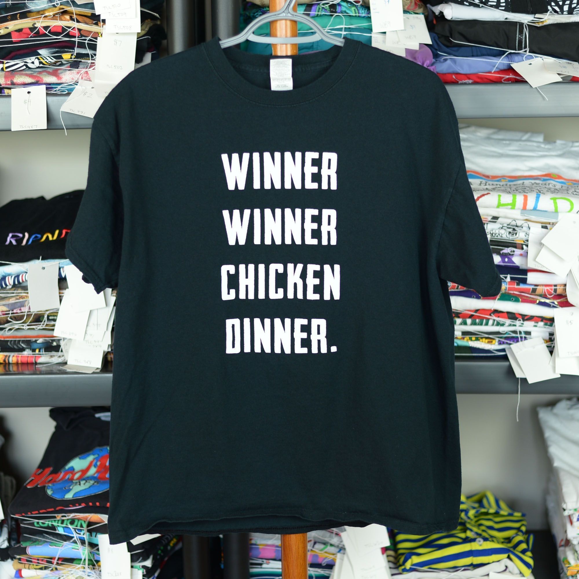 Random Winner Winner Chicken Dinner Men's Large PUBG Game Tee | Grailed