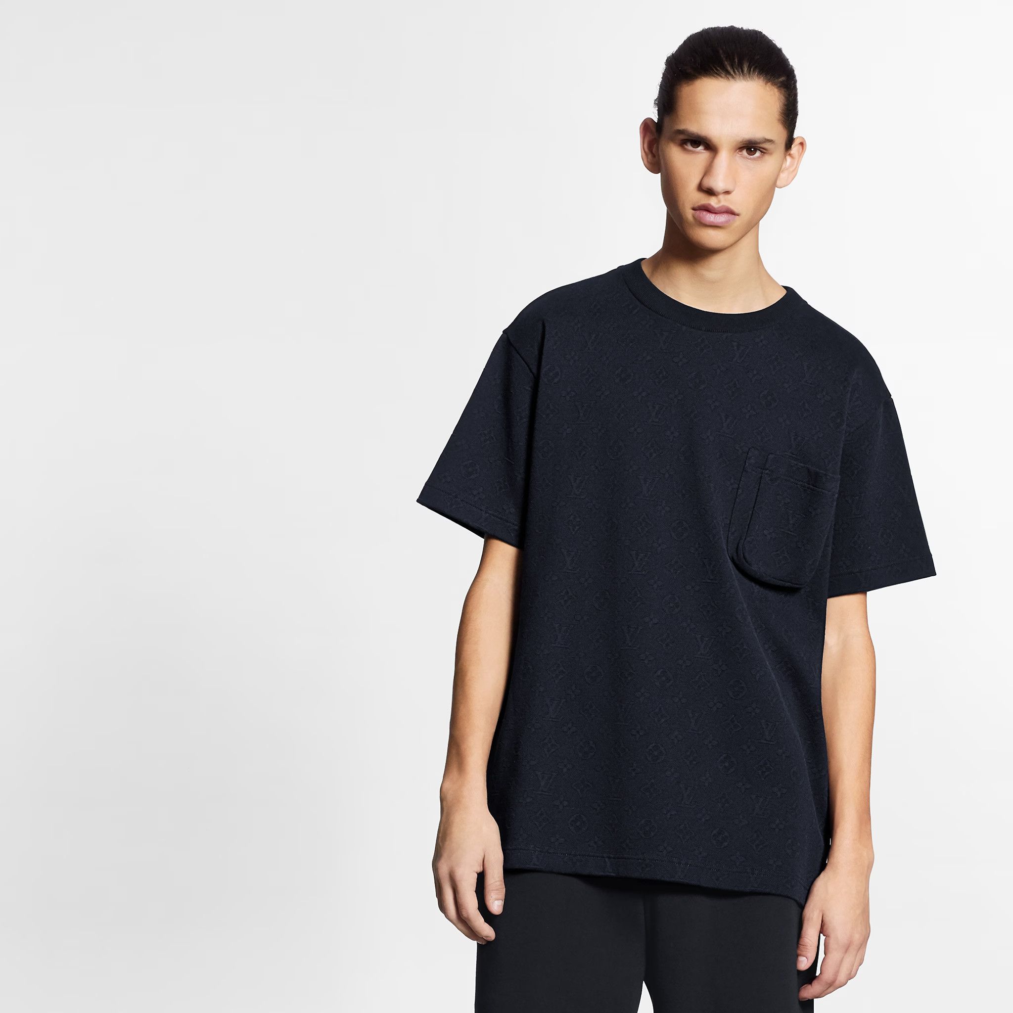 Blue × Louis Vuitton × Tee Shirt LOUIS VUITTON T SHIRT MONOGRAM BLACK ...
