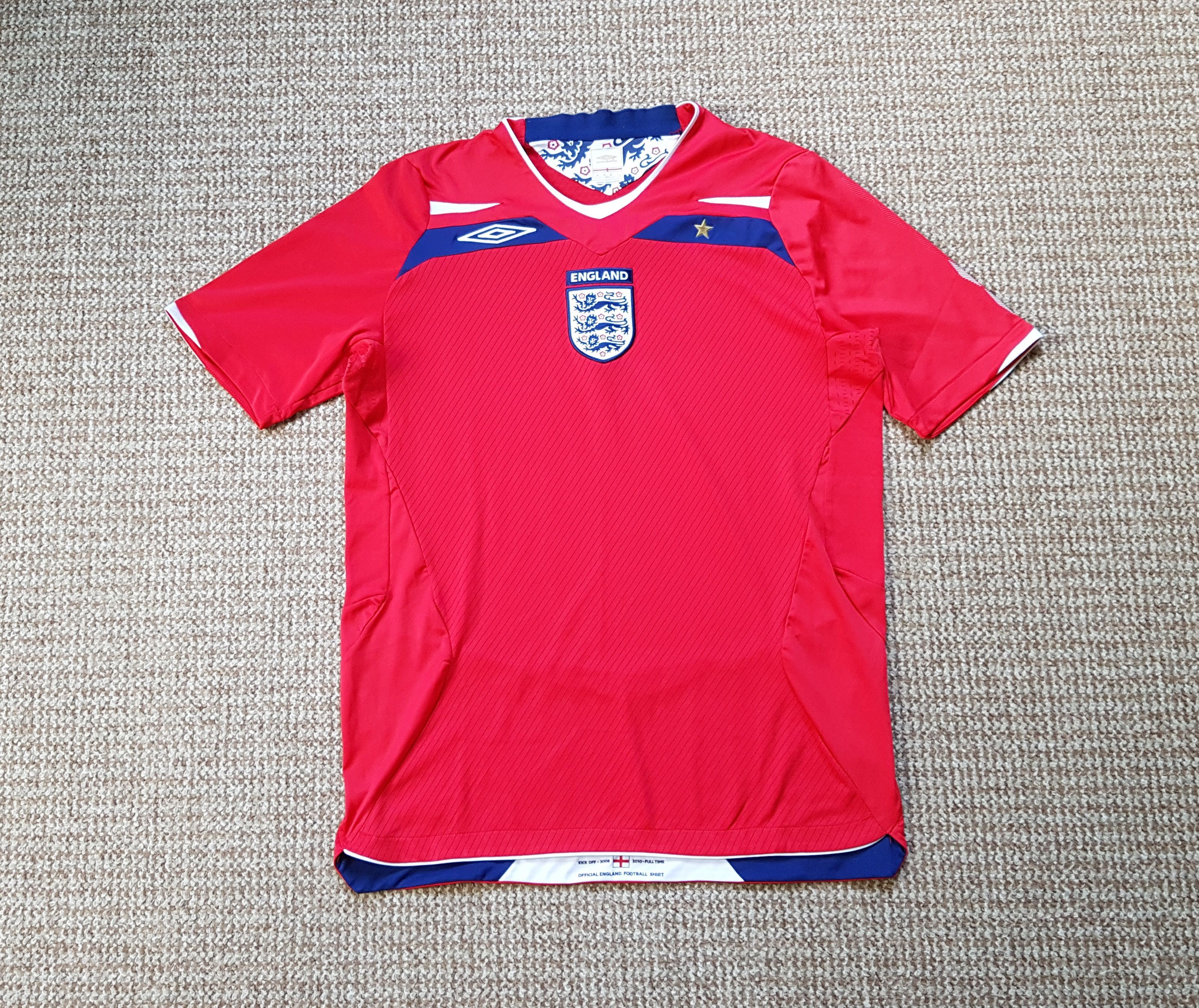 Soccer Jersey × Umbro × Vintage Umbro England 2008 Away Kit Soccer ...