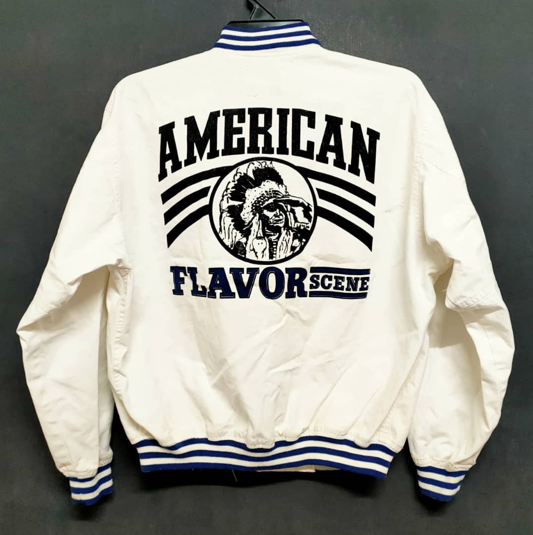 Native × Sportswear × Vintage Scene Button Up Varsity jacket Big Print ...