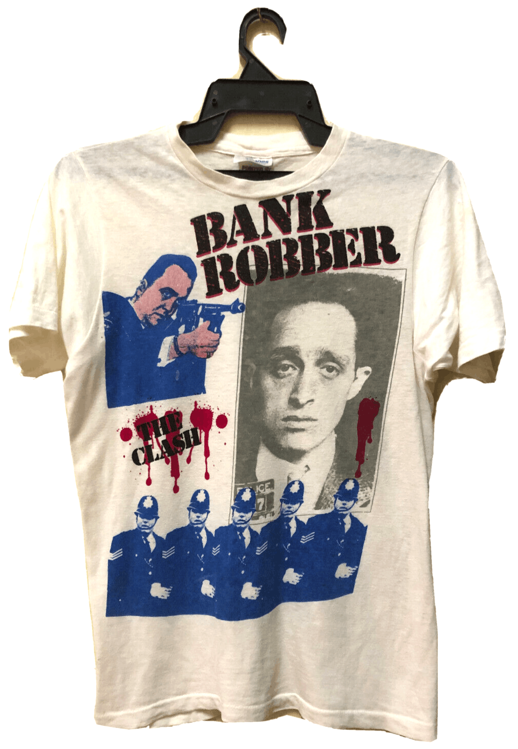 Band Tees × Vintage 80s THE CLASH BANK ROBBER FIFTH COLUMN T-SHIRT ...