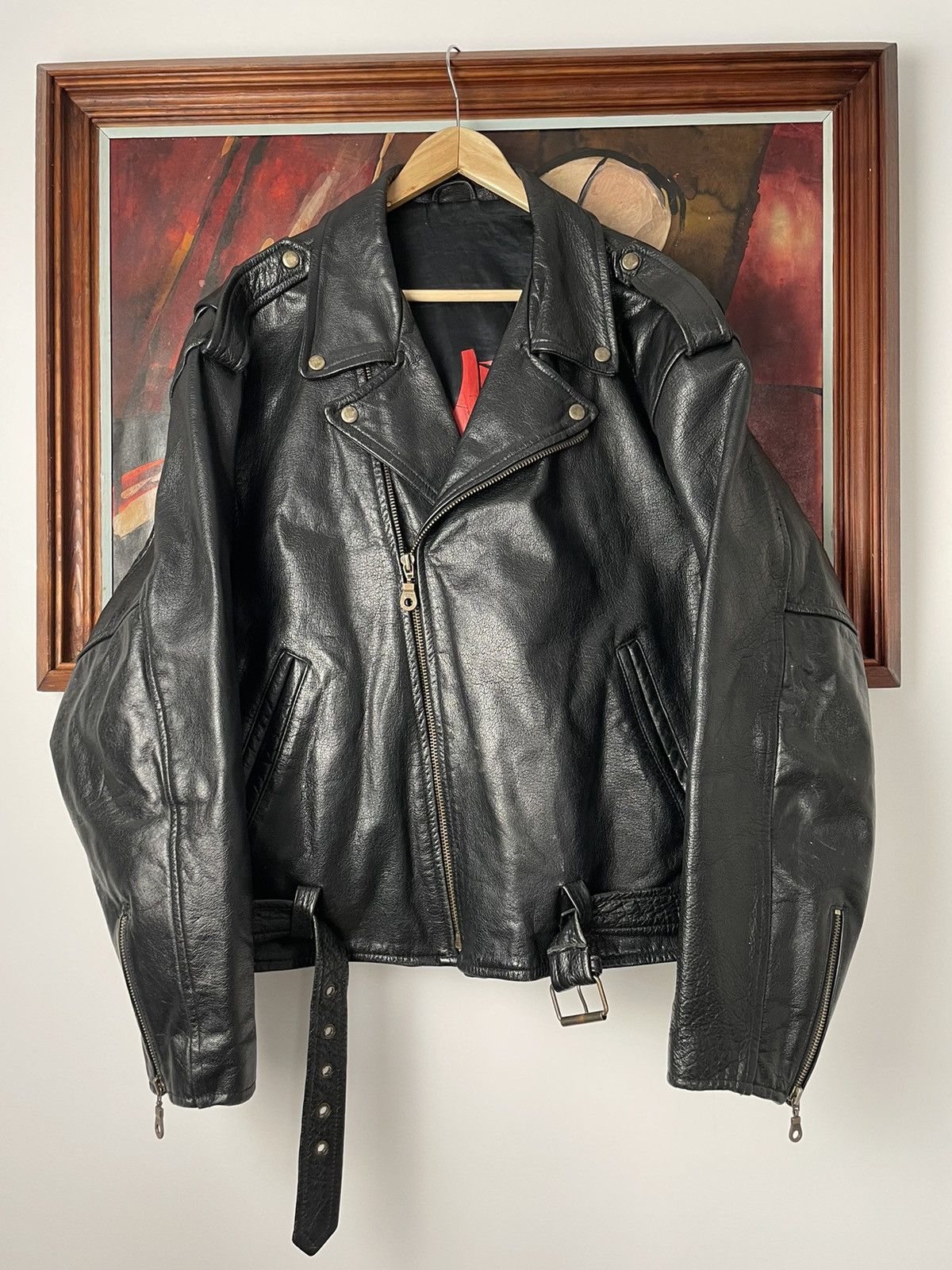 Vintage Rare Vintage 90s Leather Jacket High Quality Punk Rock Hype ...