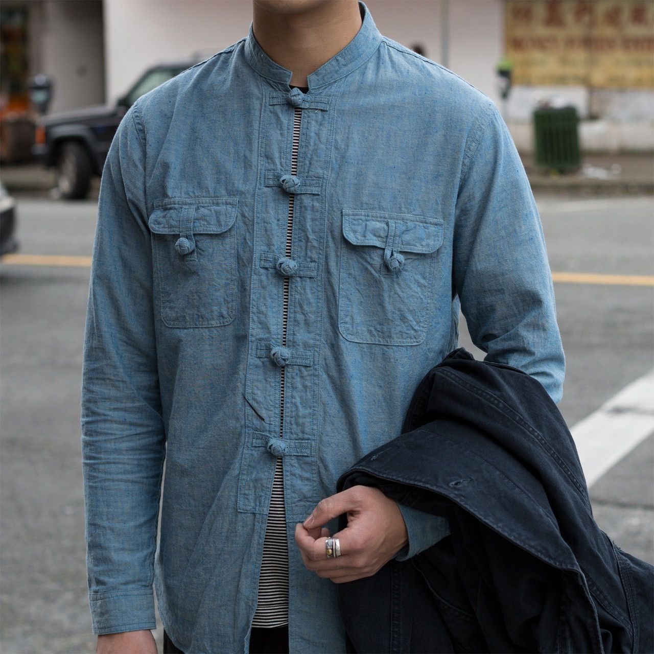 Needles Needle Chinese Inspired Oriental Button Shirt | Grailed
