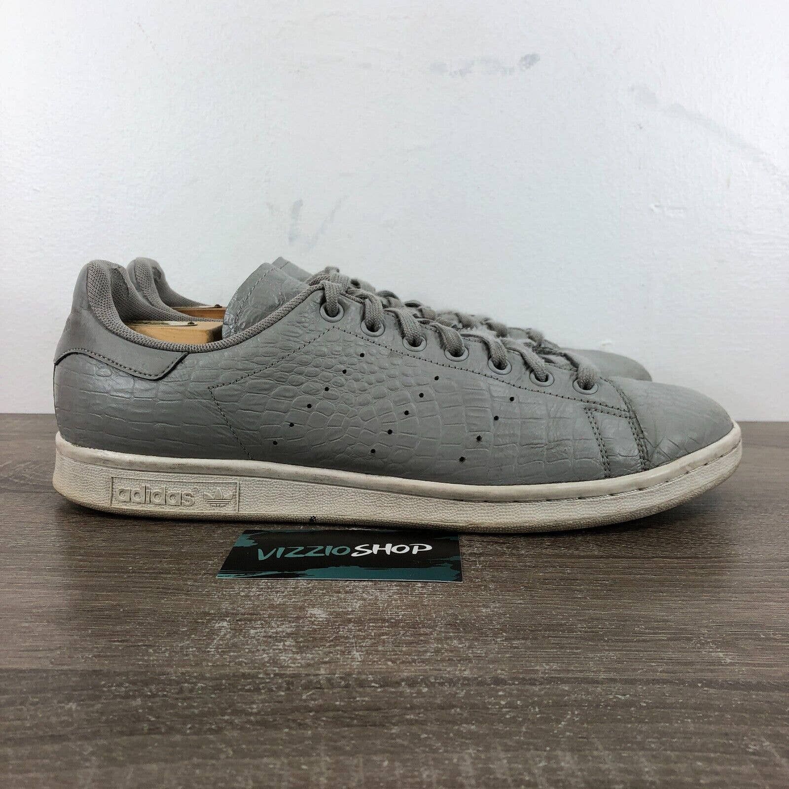 Adidas Adidas Stan Smith Sneakeskin Lace Up Gray Sneakers Men's 12 ...