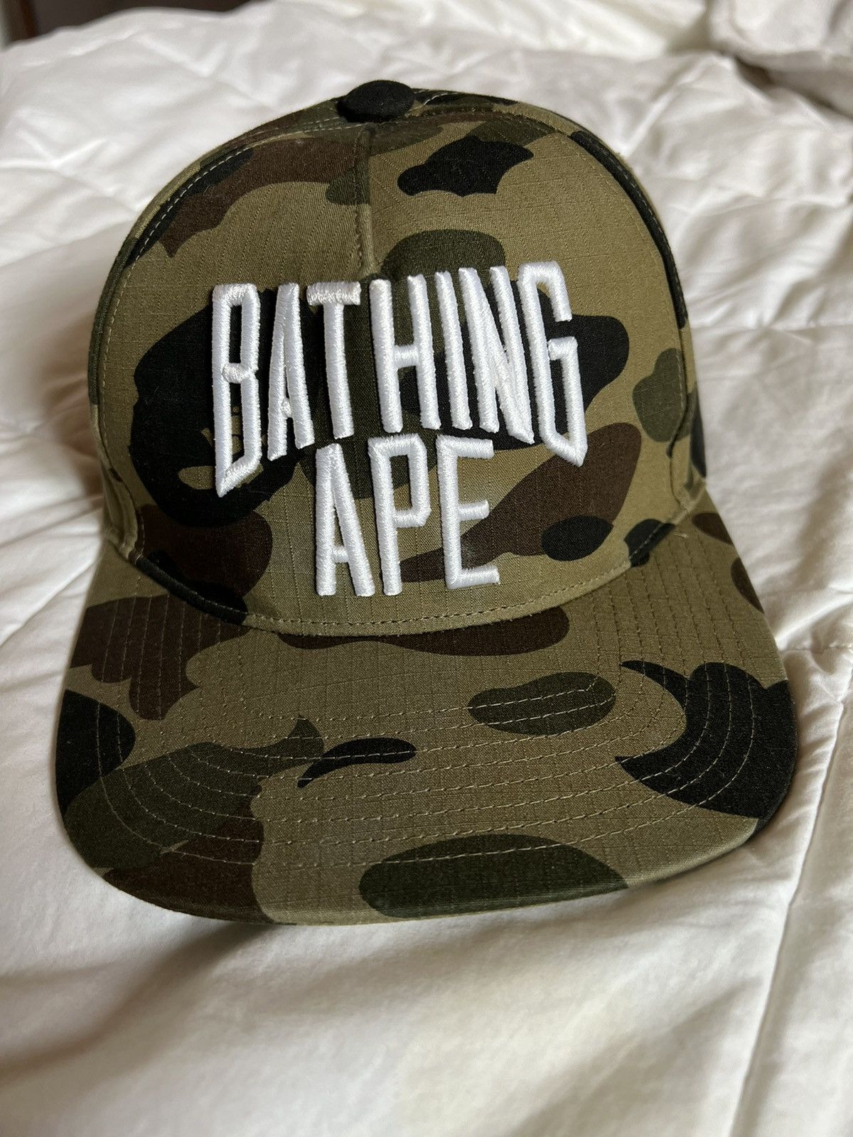 Bape Bape Green Camo Snapback Cap | Grailed