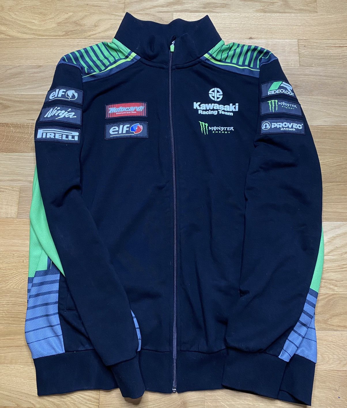NASCAR Kawasaki Ninja 🥷 Moto NASCAR Racing zip light jacket | Grailed