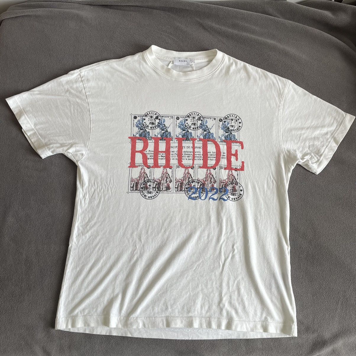 Rhude Monaco Stamp Tee Shirt | Grailed