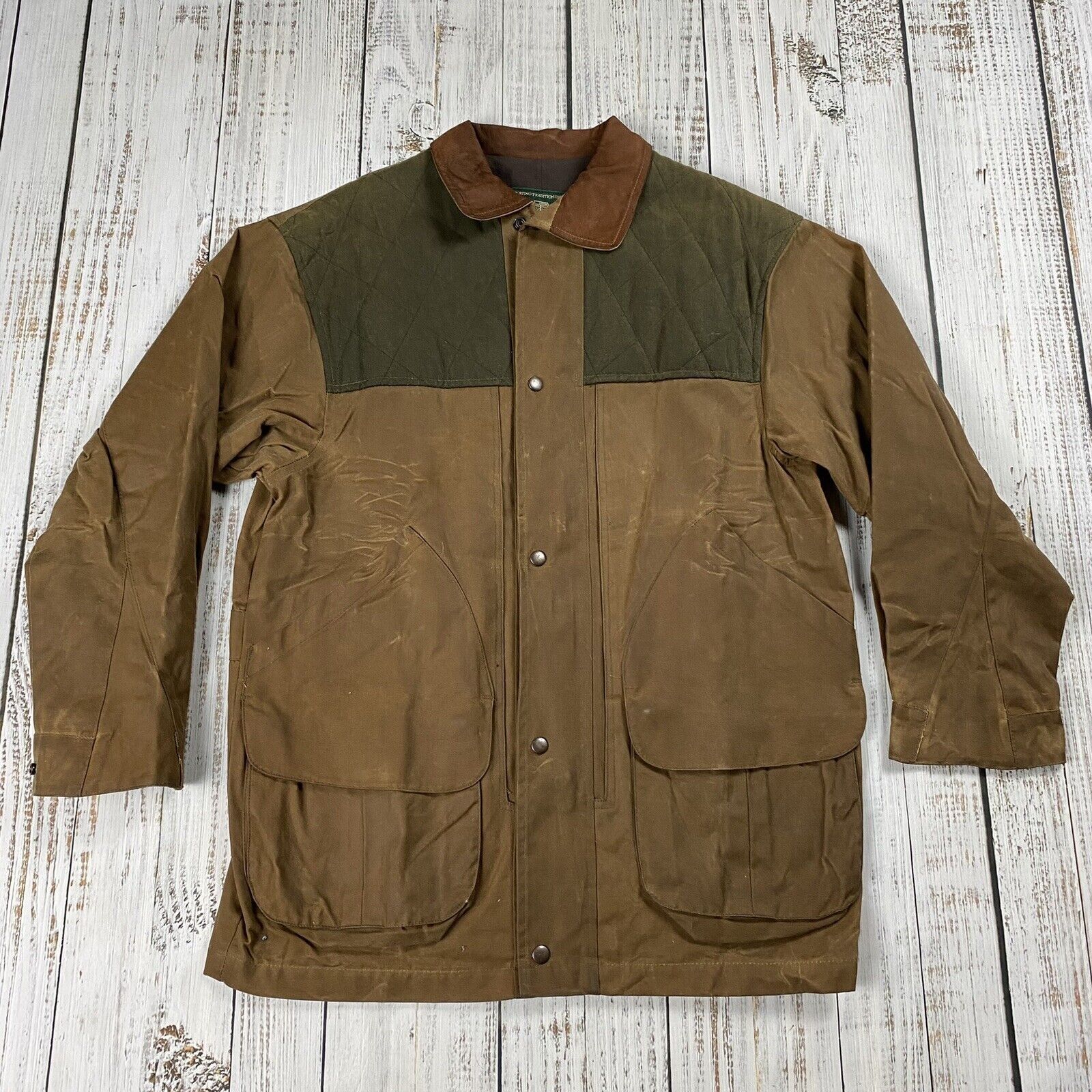 Orvis VINTAGE ORVIS MENS WAXED COTTON OILCLOTH HUNTING JACKET COAT ...