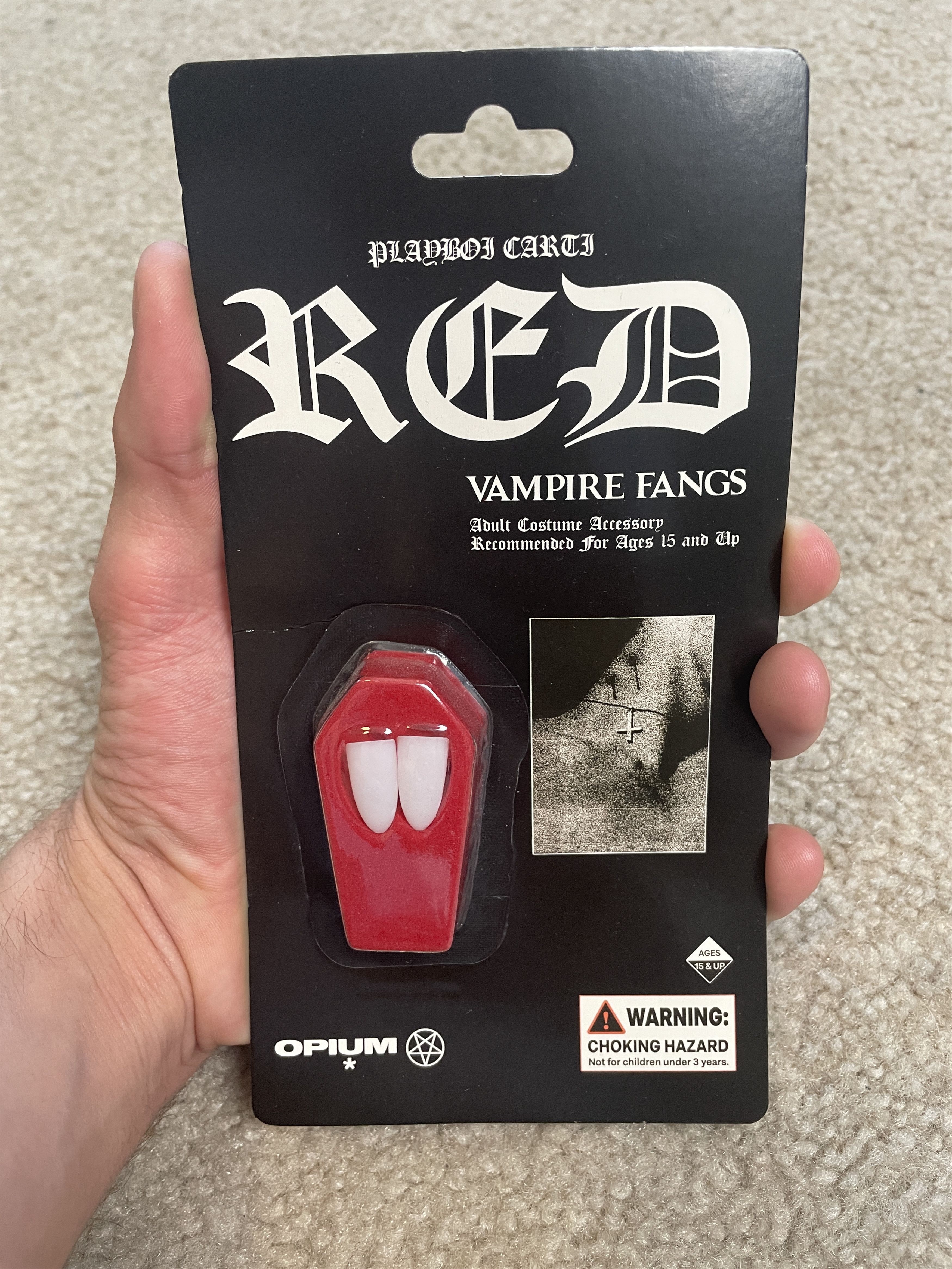 Playboi Carti Whole Lotta Red Fangs | Grailed