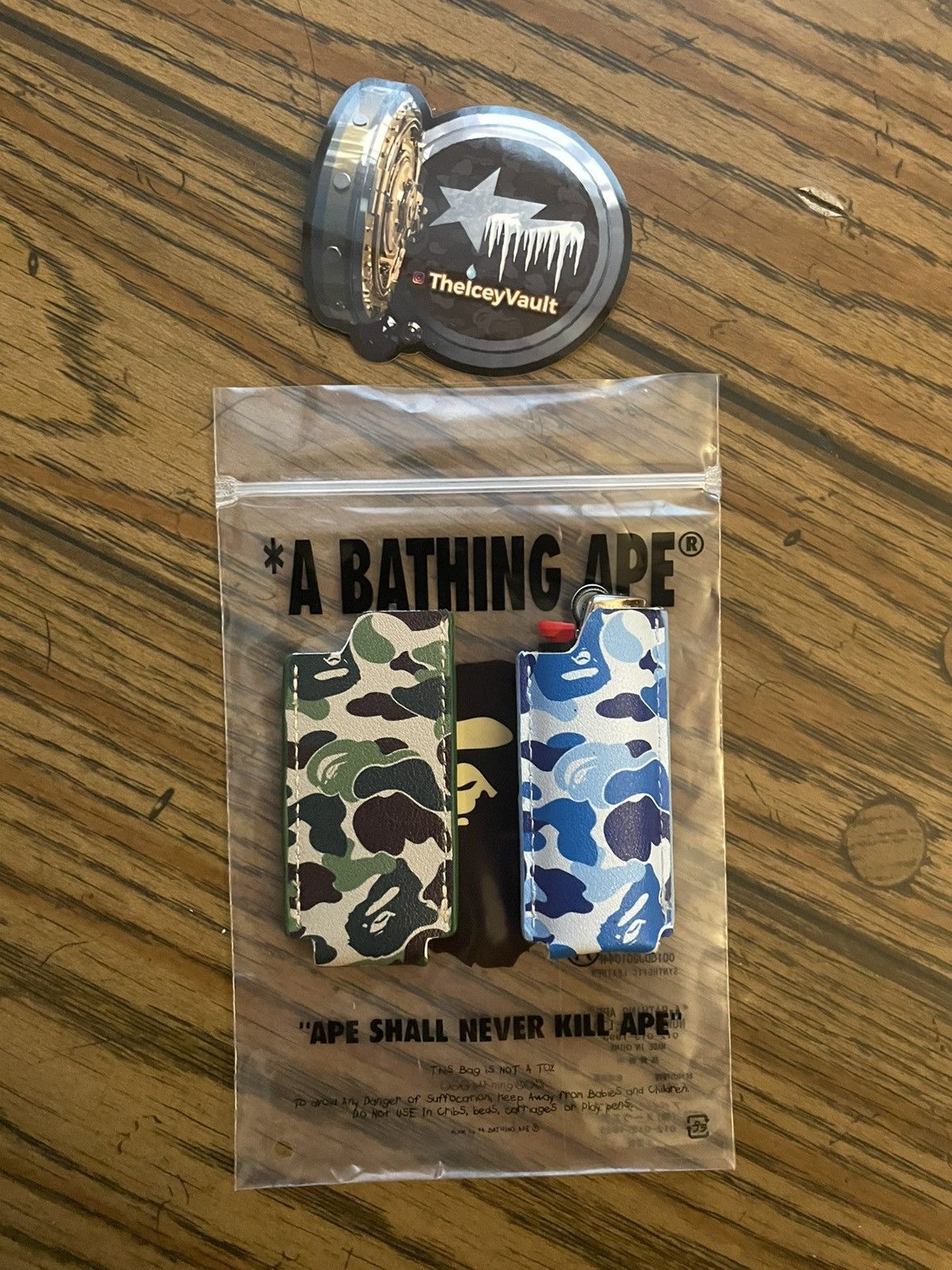 Bape Bape ABC Green Camo Lighter Case | Grailed