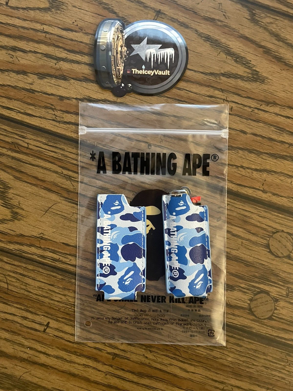 Bape Bape ABC Blue Camo Lighter Case | Grailed