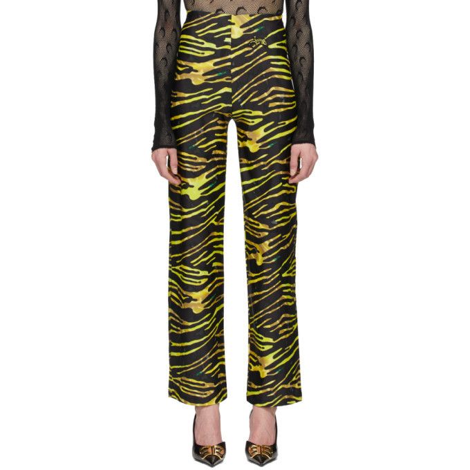 Marine Serre Black & Yellow Yoga Lounge Pants Amphibia (Poison Dart ...