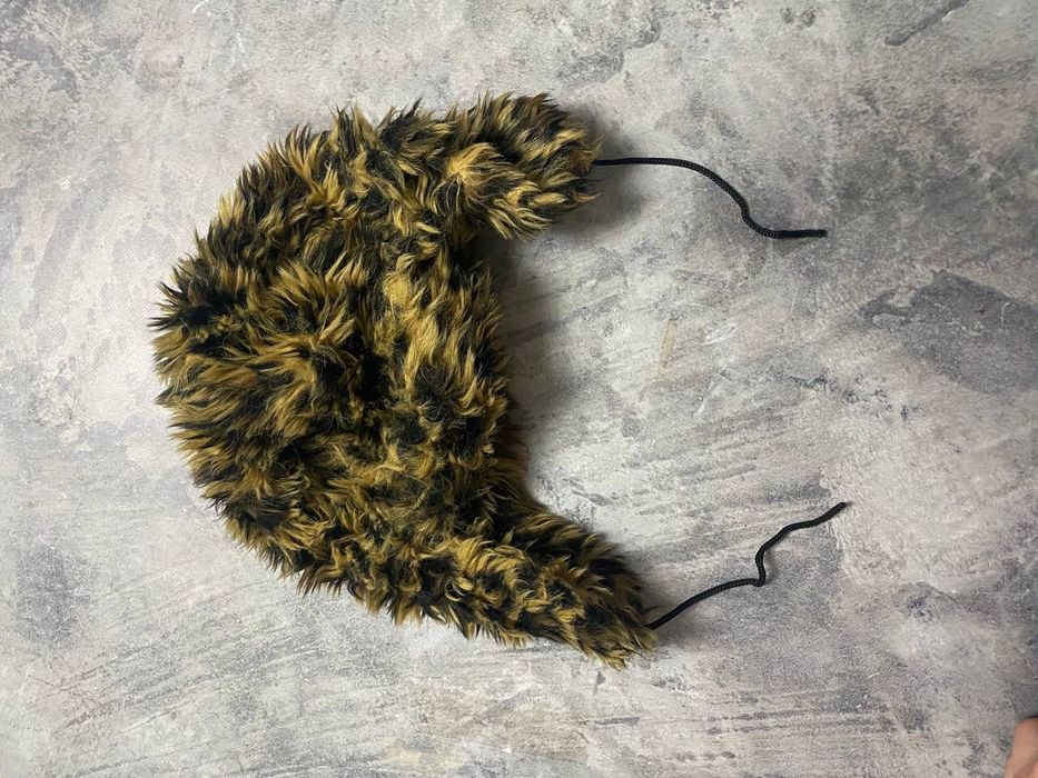 Japanese Brand Y2K mohair leopard Ushanka fur hat fuzzy vintage hype ...