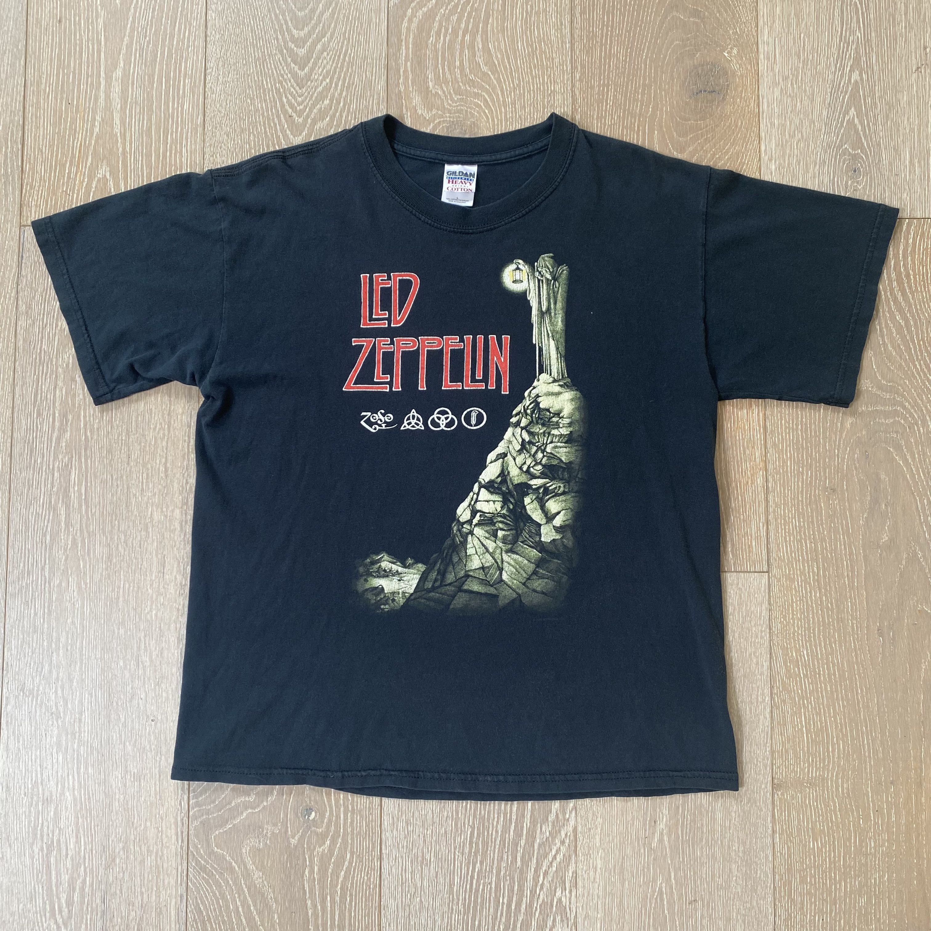 Band Tees × Streetwear × Vintage Vintage Led Zeppelin IV Zoso Album T ...