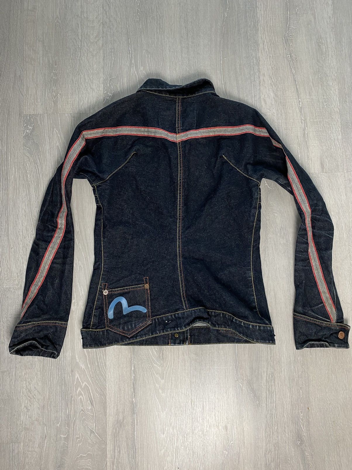 Evisu × Japanese Brand × Vintage Evisu denim jacket inside out selvedge ...