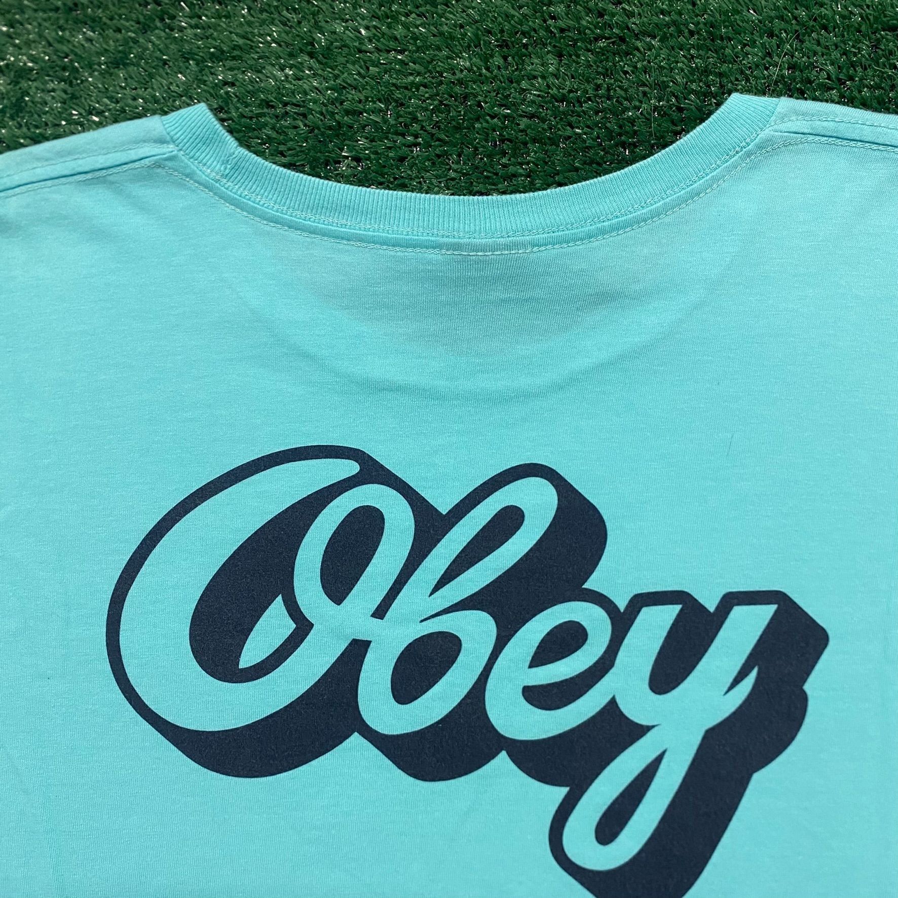 Vintage Obey Script Spell Out Long Sleeve Crewneck T-Shirt | Grailed