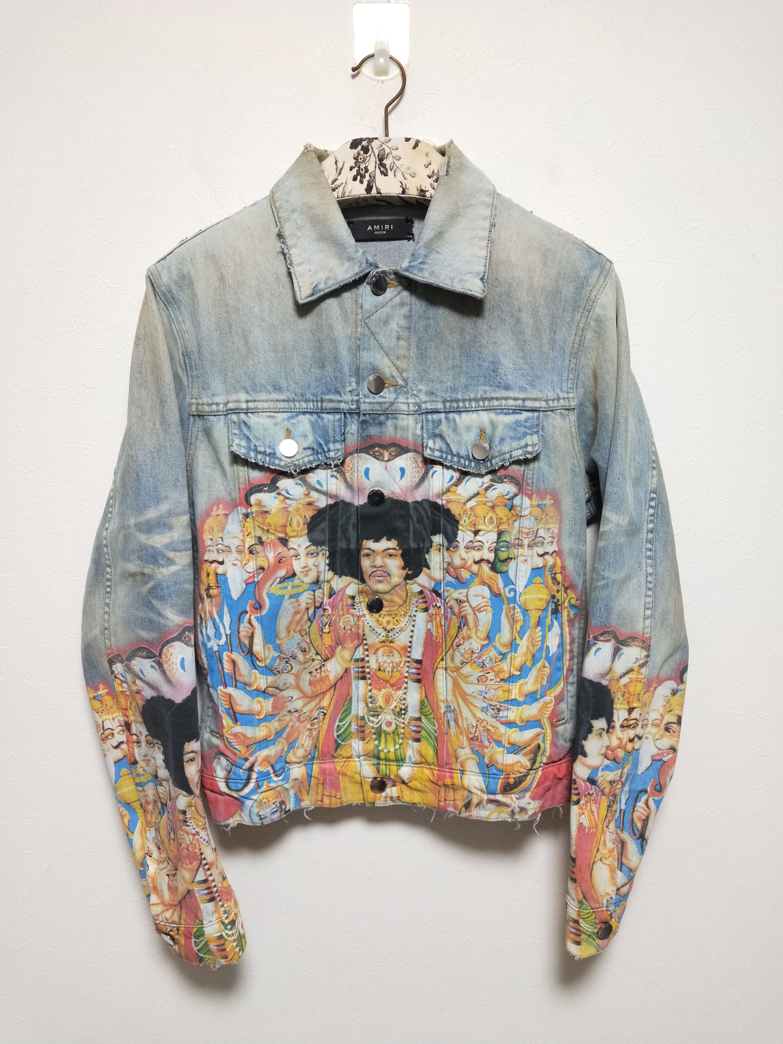 Amiri × Jimi Hendrix 'Hendrix' Denim Trucker Jacket | Grailed