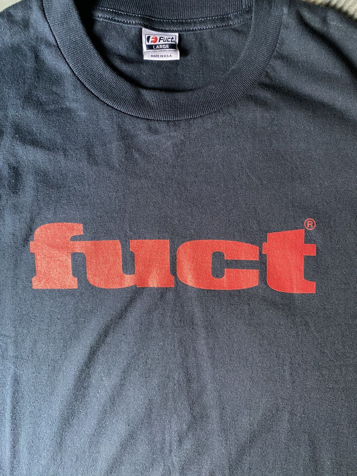 Fuct FUCT OG Logo Navy/Red Shirt | Grailed