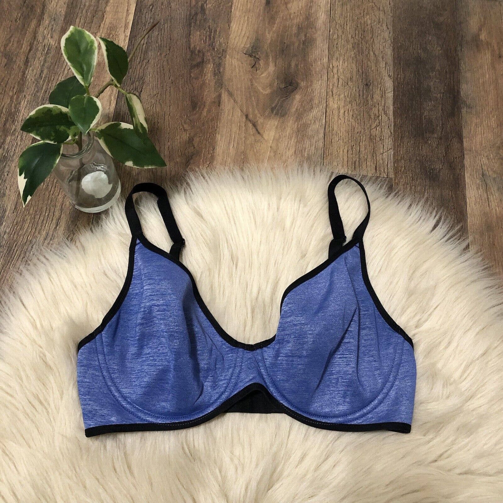 Victoria's Secret Victoria's Secret Blue Black Shimmer Lined Semi Demi ...