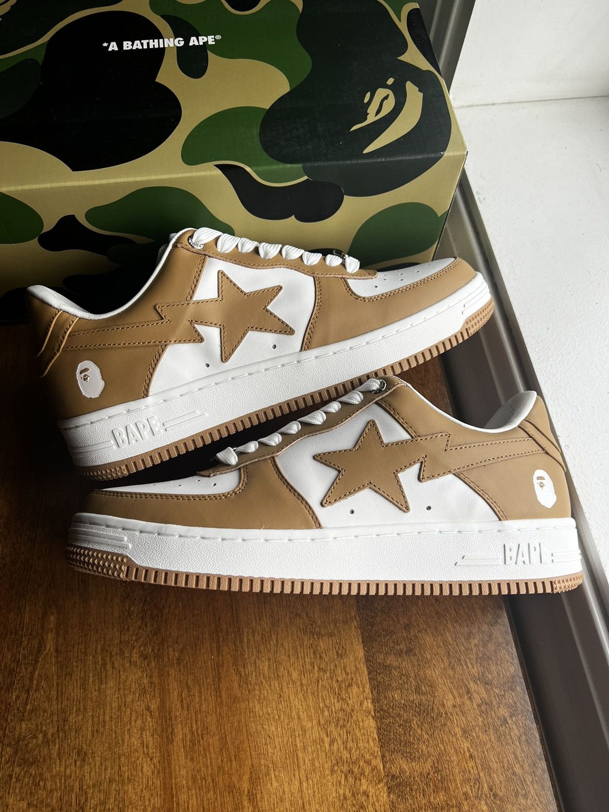 Bape Bape Sta Brown Beige Bapestas | Grailed