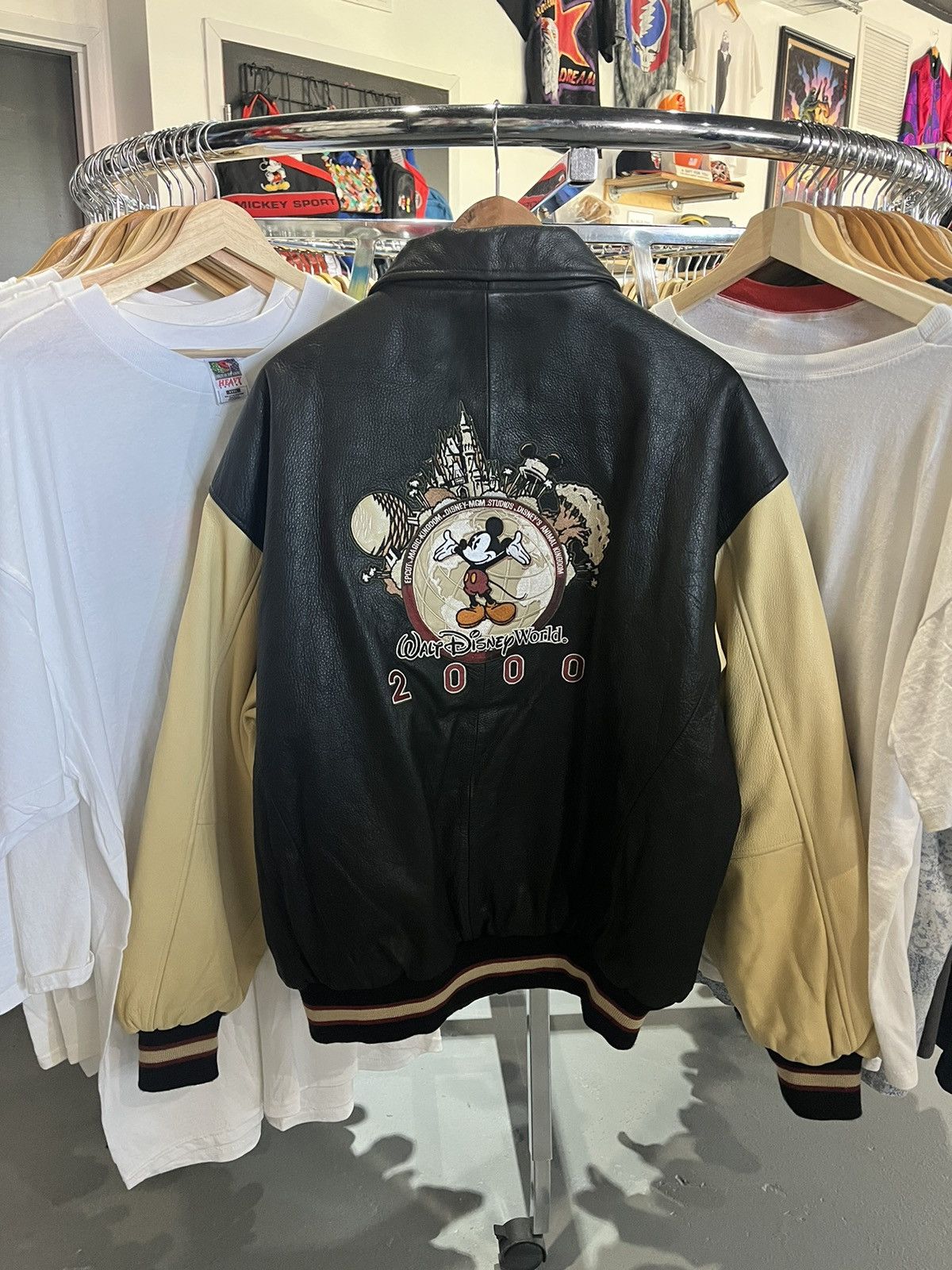 Vintage Disney VTG 2000s Cast Member Letterman Patched Jacket XXL | Grailed
