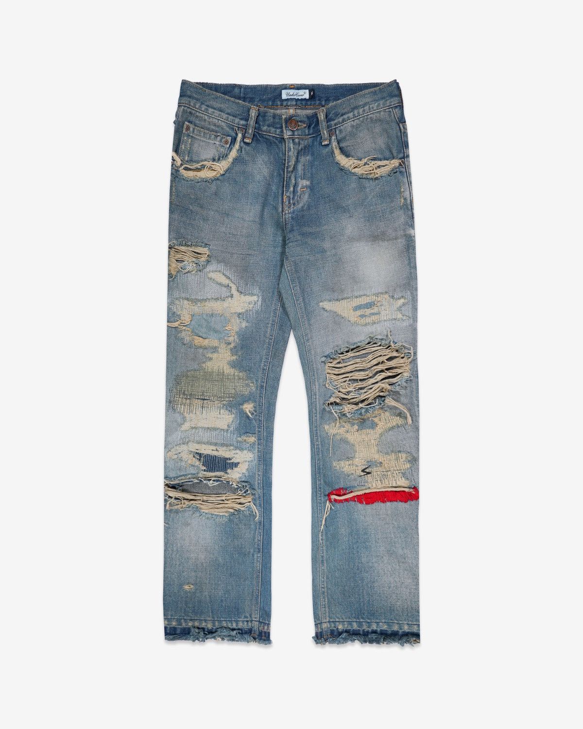 Undercover Undercover 68 Red Yarn Jeans - AW04 | Grailed