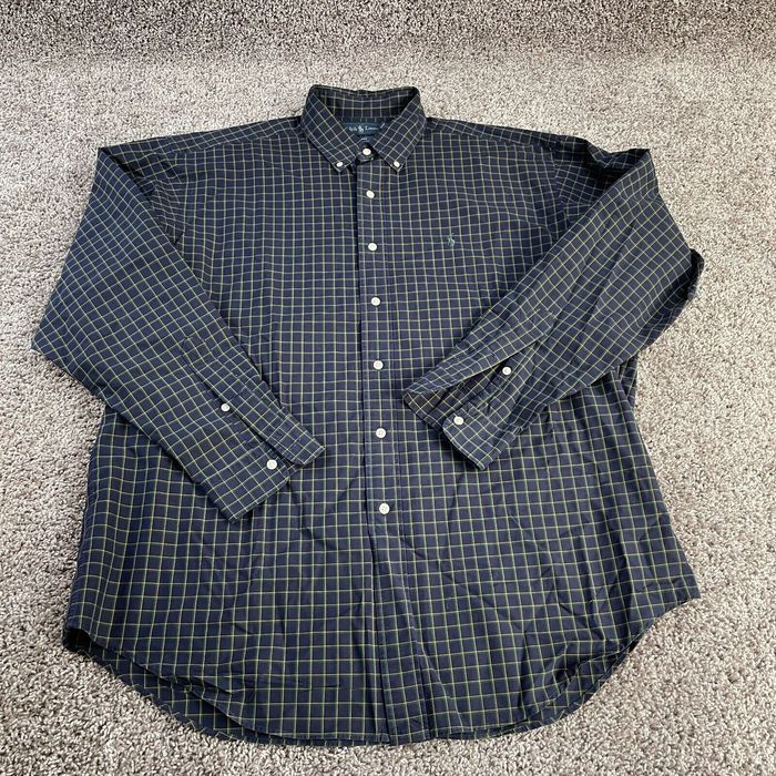 Ralph Lauren Ralph Lauren Shirt Mens Large Blue Green Pony Button up Long Sleeve Blake | Grailed