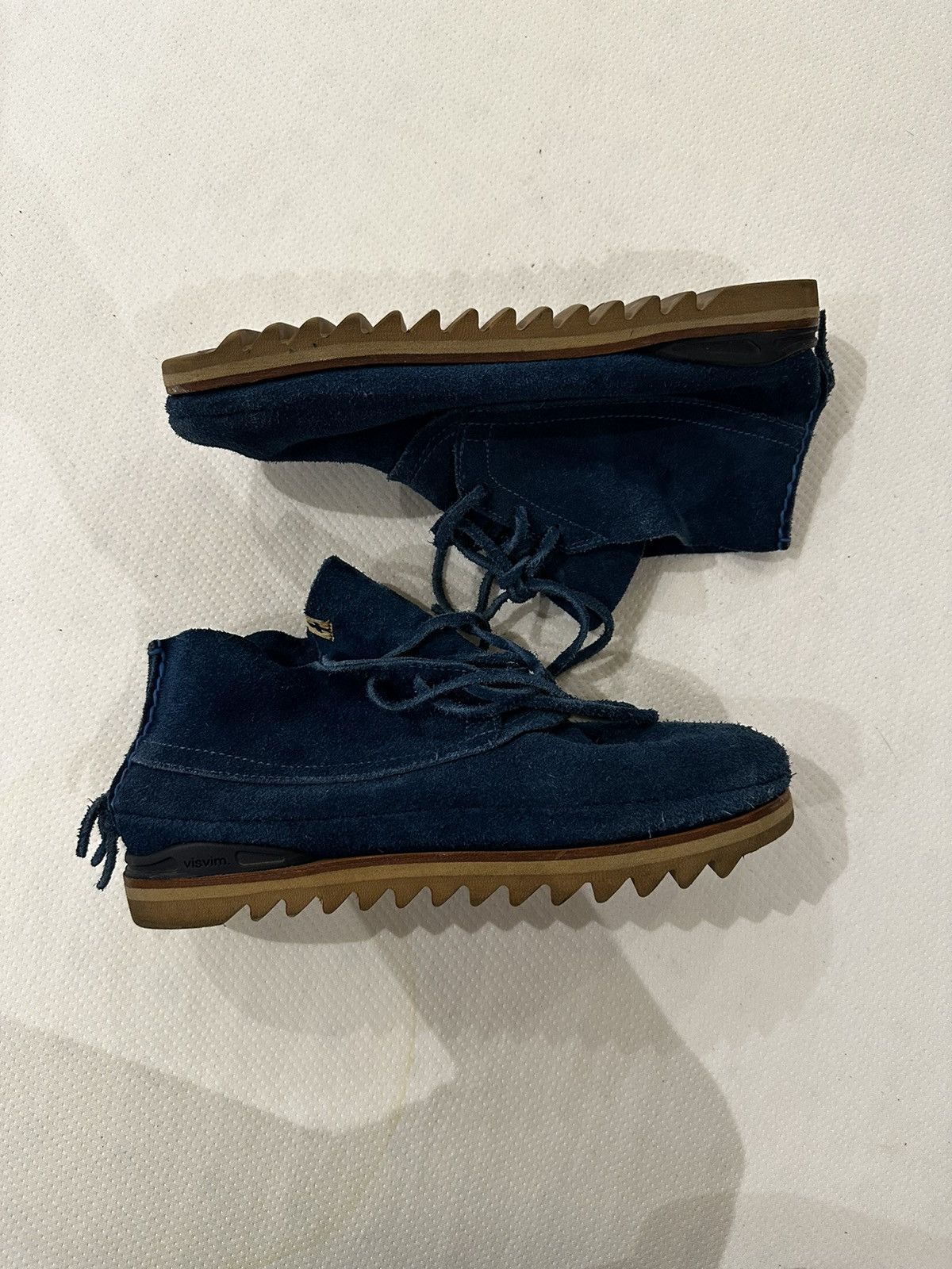 Visvim Visvim Blue Suede Boots Folk | Grailed