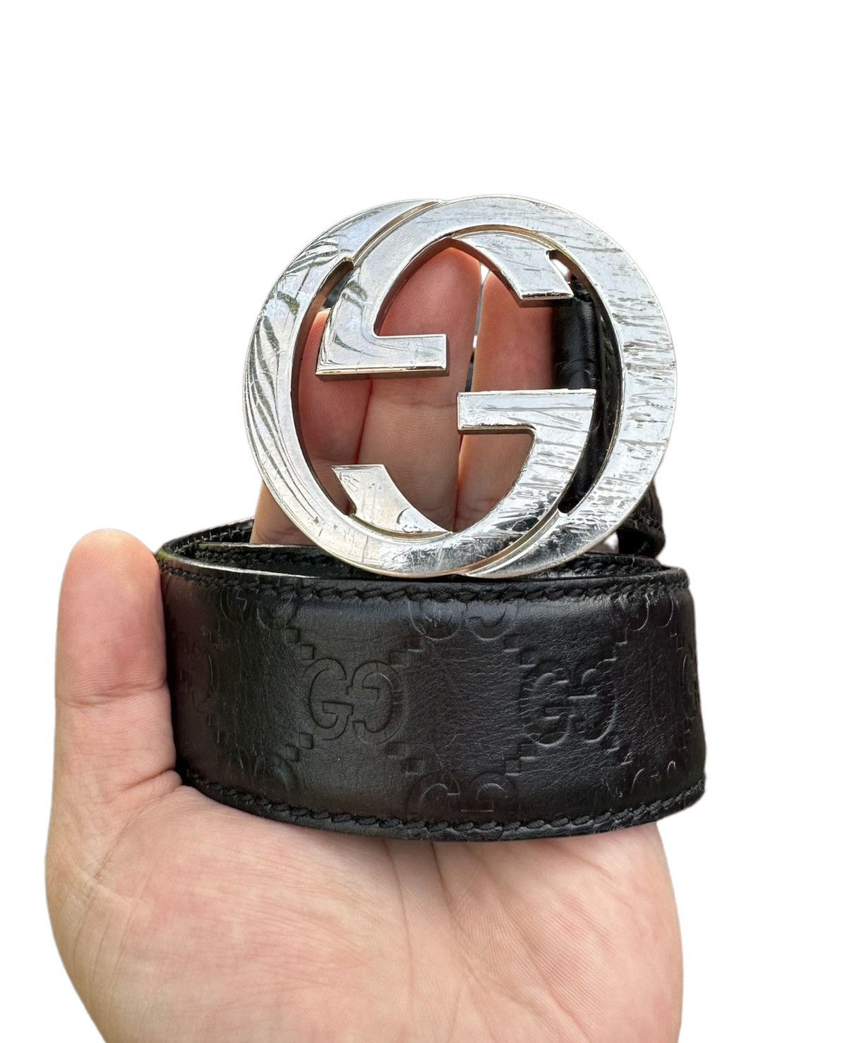 Gucci GUCCI MEN’S BELT INTERLOCKING GG BUCKLE MONOGRAM | Grailed