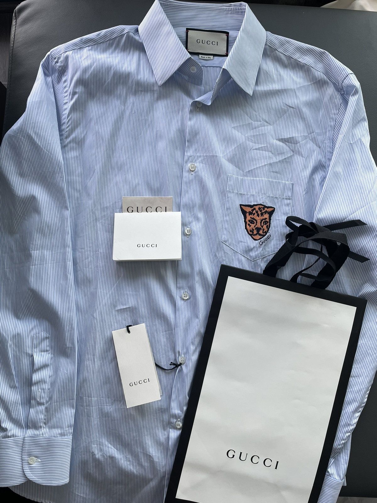 Gucci Brand New Rare Super Runway Iconic Tiger Gucci Logo Shirt | Grailed