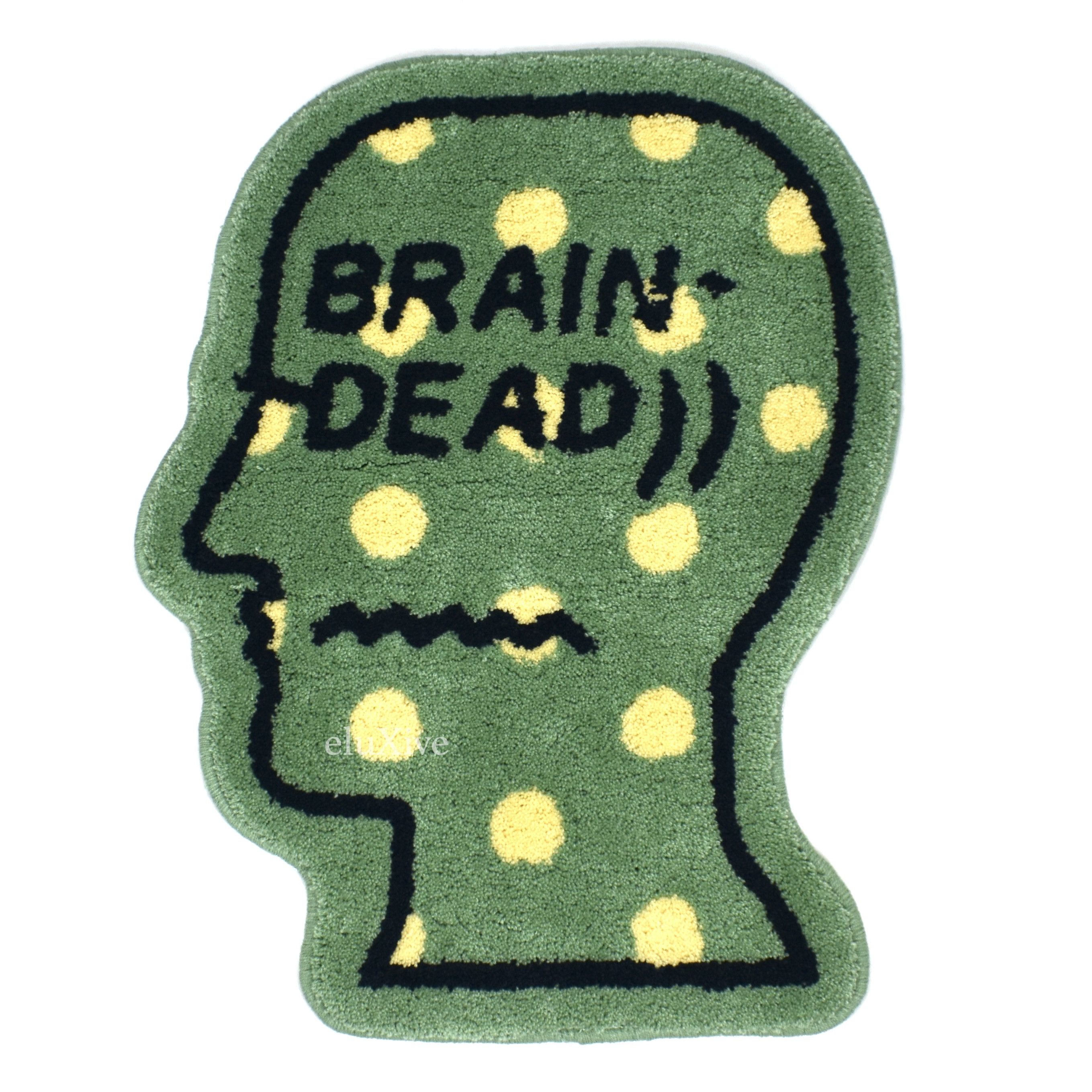 Brain Dead Brain Dead Mint Green Polka Dot Logo Woven Rug DS | Grailed