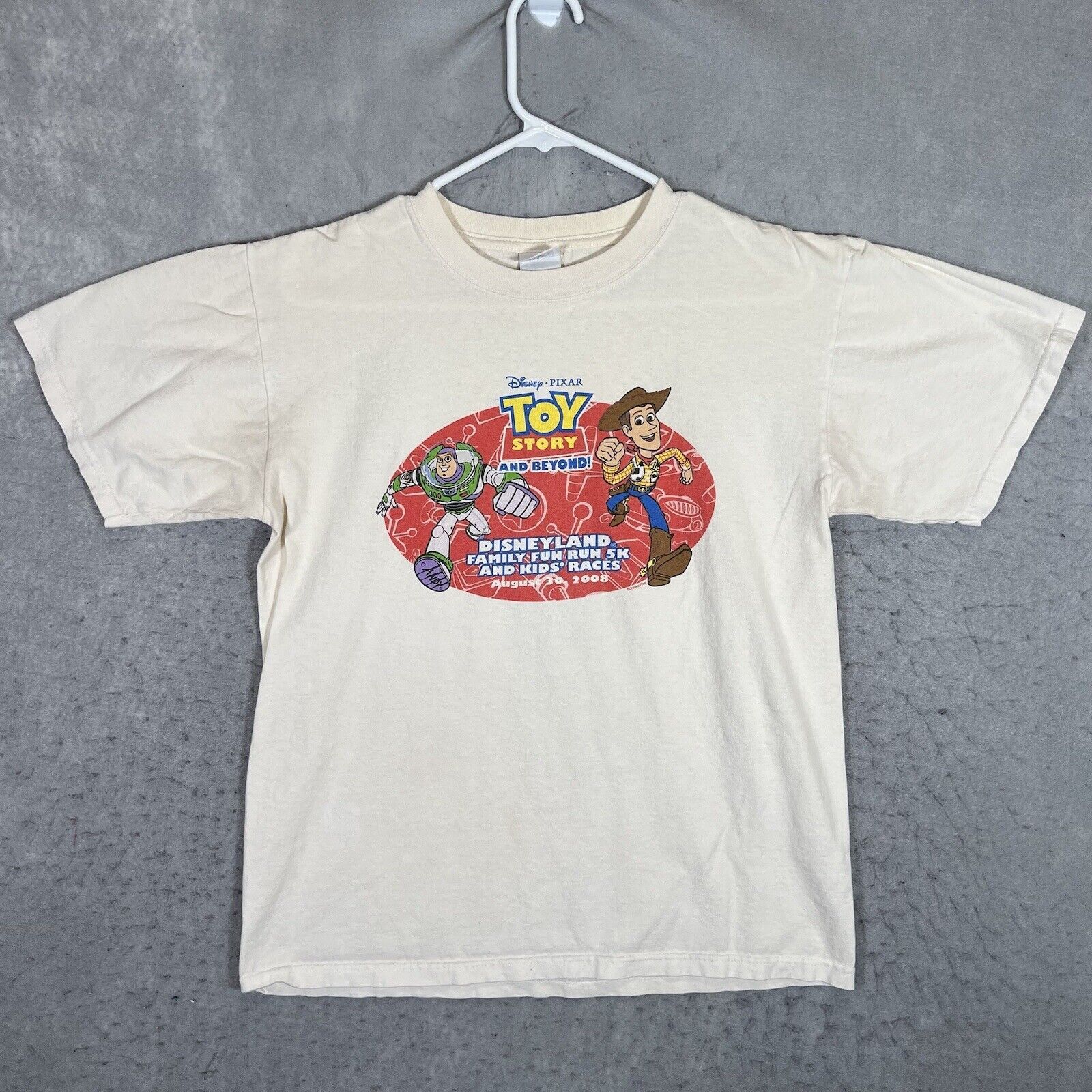 Vintage A1 Toy Story Disneyland Fun Run 2008 T Shirt Adult Medium White ...